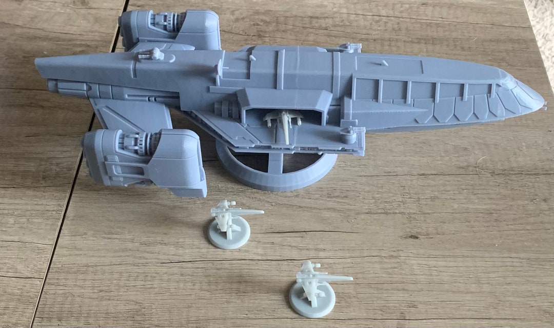 Gozanti Fast Frigate Hustler With 3 Fighter Squadron 15 Inch - Etsy
