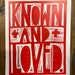 Fully Loved Linocut Print, Christian Art Prints, Gifts Under 30 - Etsy