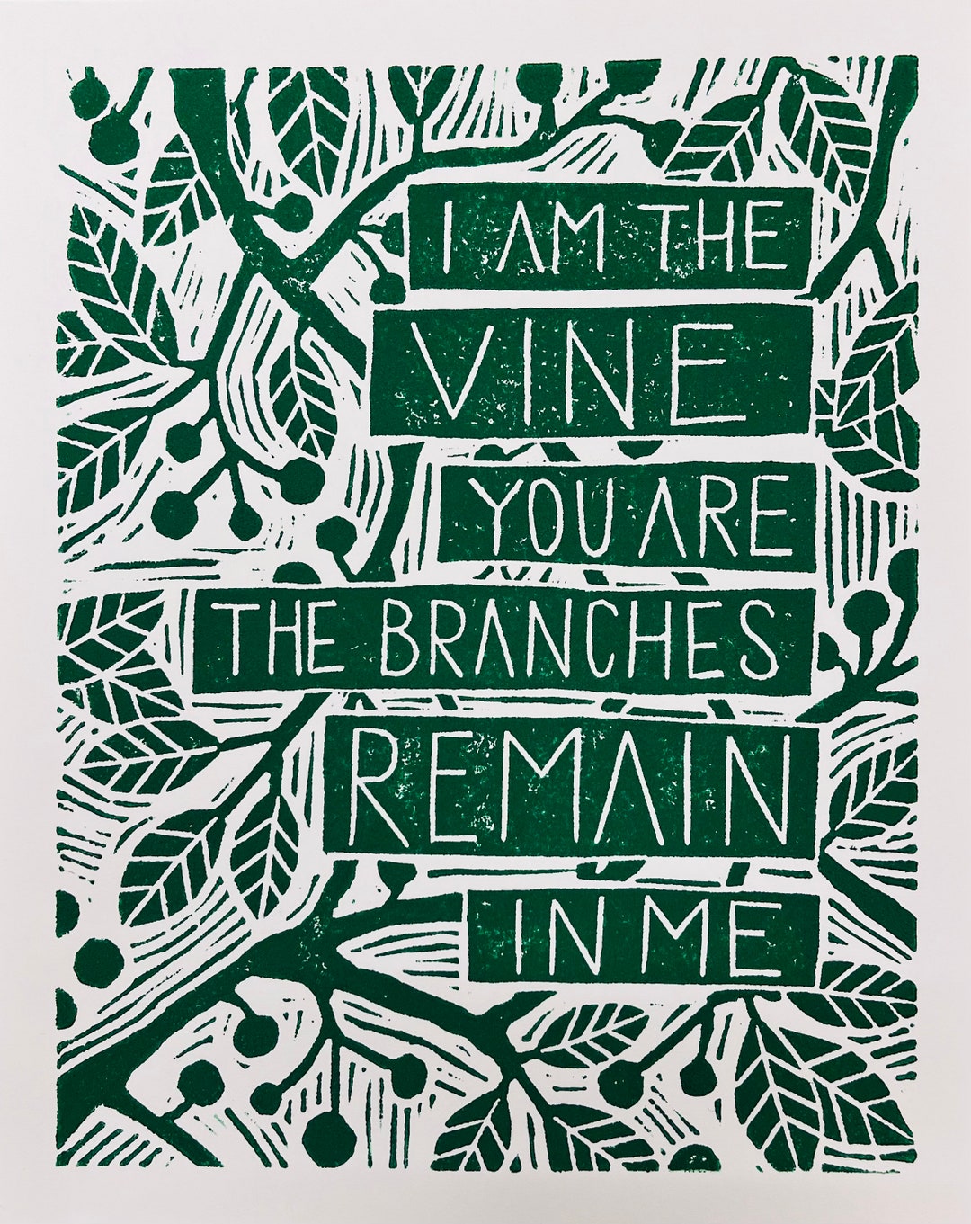 I Am the Vine You Are the Branches, John 15 Art, Scripture Wall Art ...