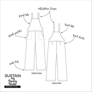Women's Overalls / PDF Sewing Pattern / Digital Instant Download ...