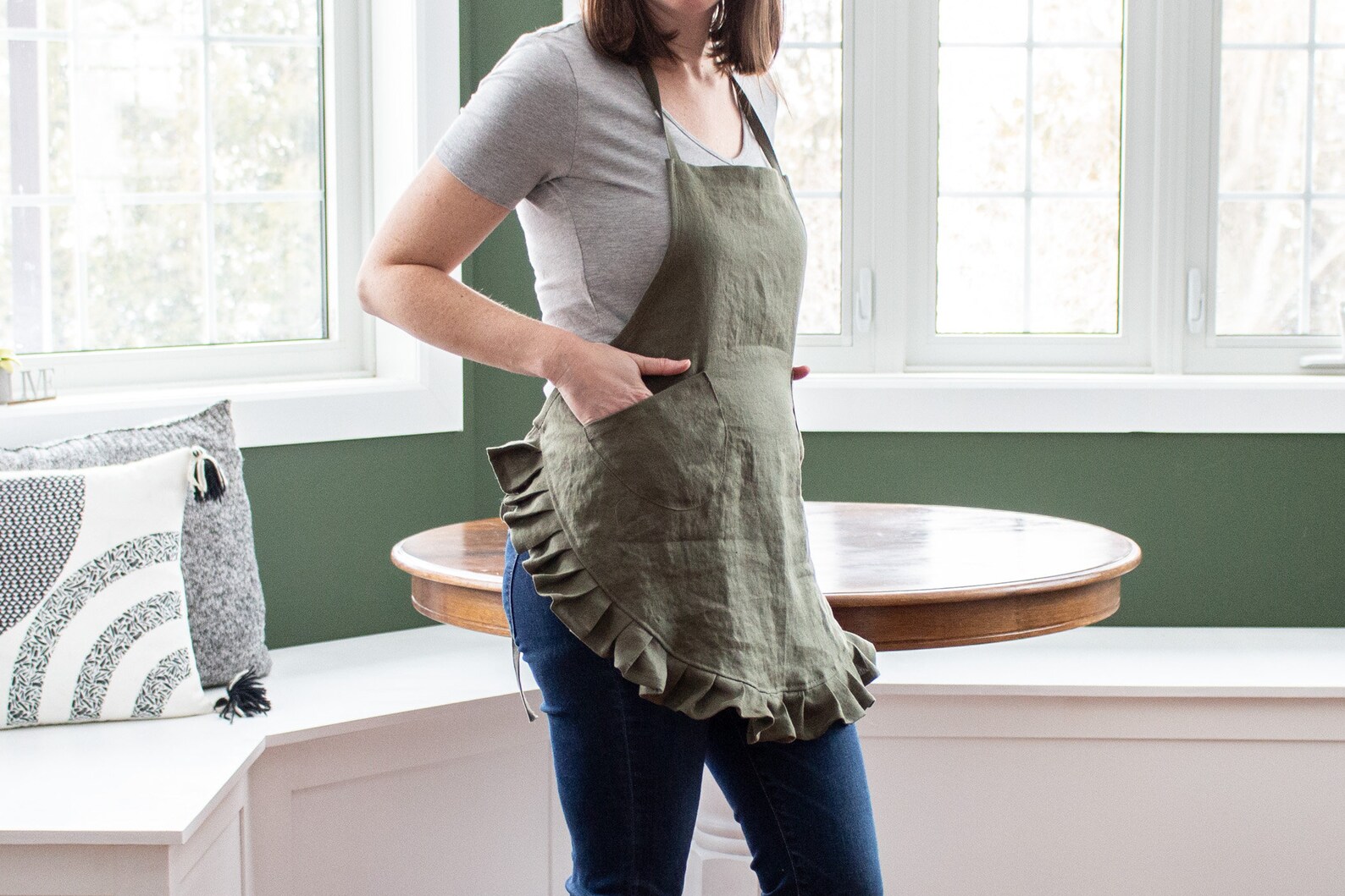 Women's Apron With Pleats PDF Sewing Pattern Digital - Etsy
