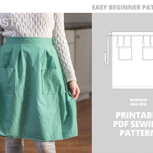 Pleated Half Apron | PDF Sewing Pattern | Digital Instant Download ...