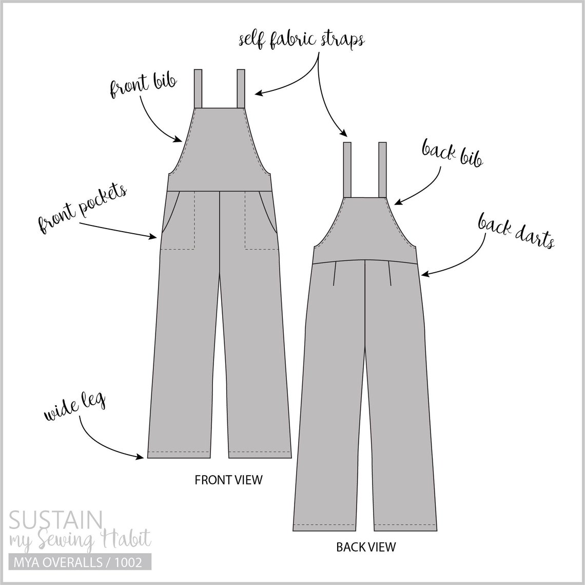 Women's Overalls / PDF Sewing Pattern / Digital Instant | Etsy