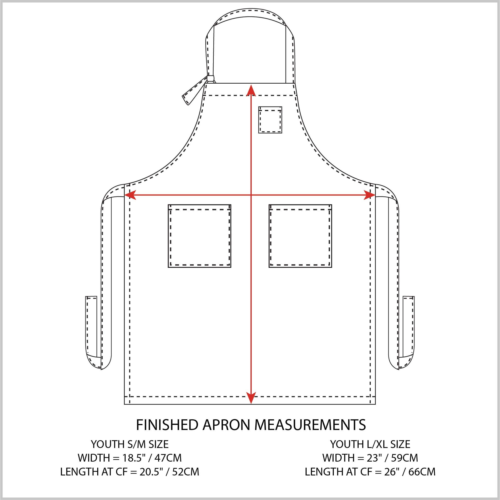 3-pocket Kid's Apron Youth Apron Pattern 2 Sizes PDF - Etsy