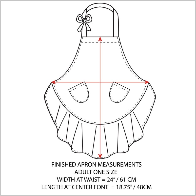Women's Ruffled Apron PDF Sewing Pattern Digital - Etsy