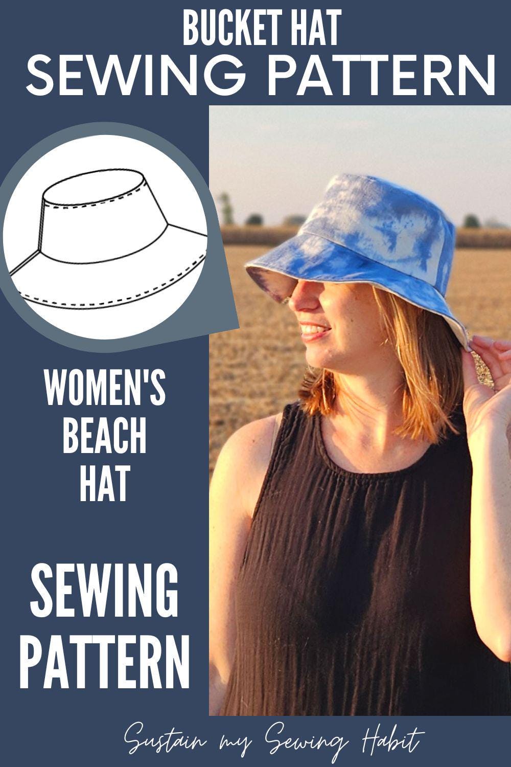 Ladies Bucket Hat | PDF Sewing Pattern | Digital Instant Download ...
