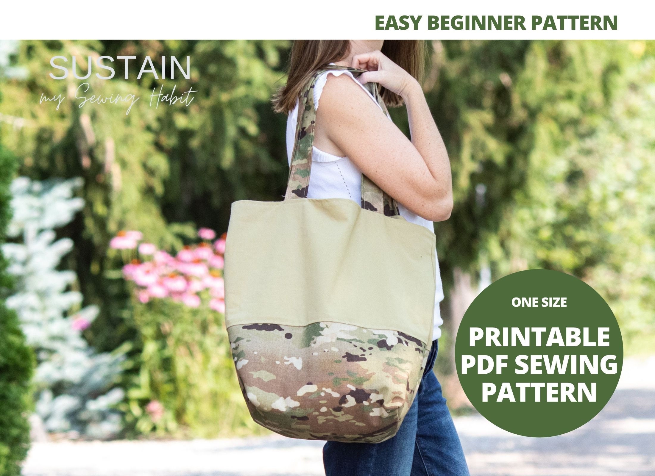 Large Tote Bag PDF Sewing Pattern Digital Instant Download | Etsy