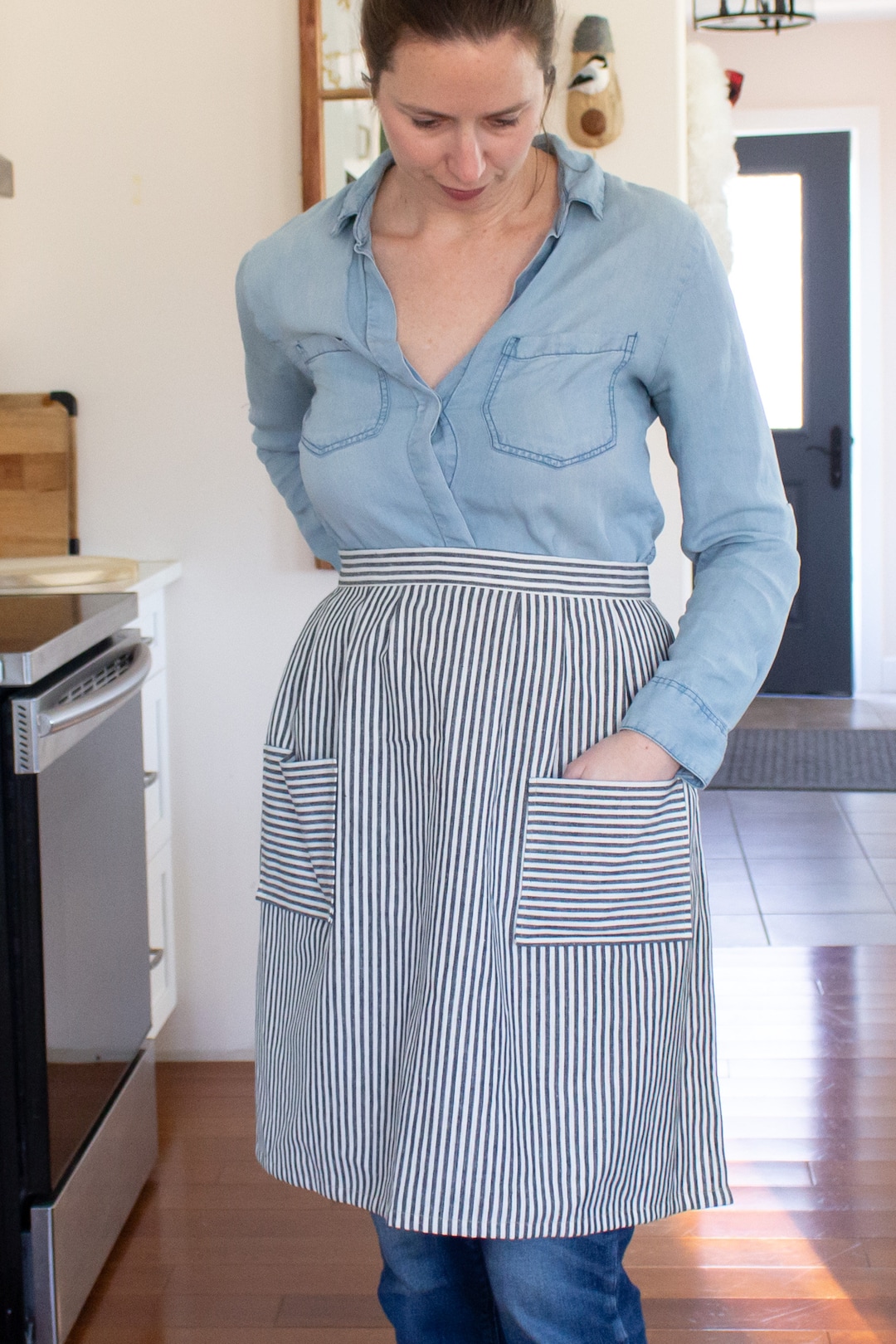 Pleated Half Apron | PDF Sewing Pattern | Digital Instant Download ...