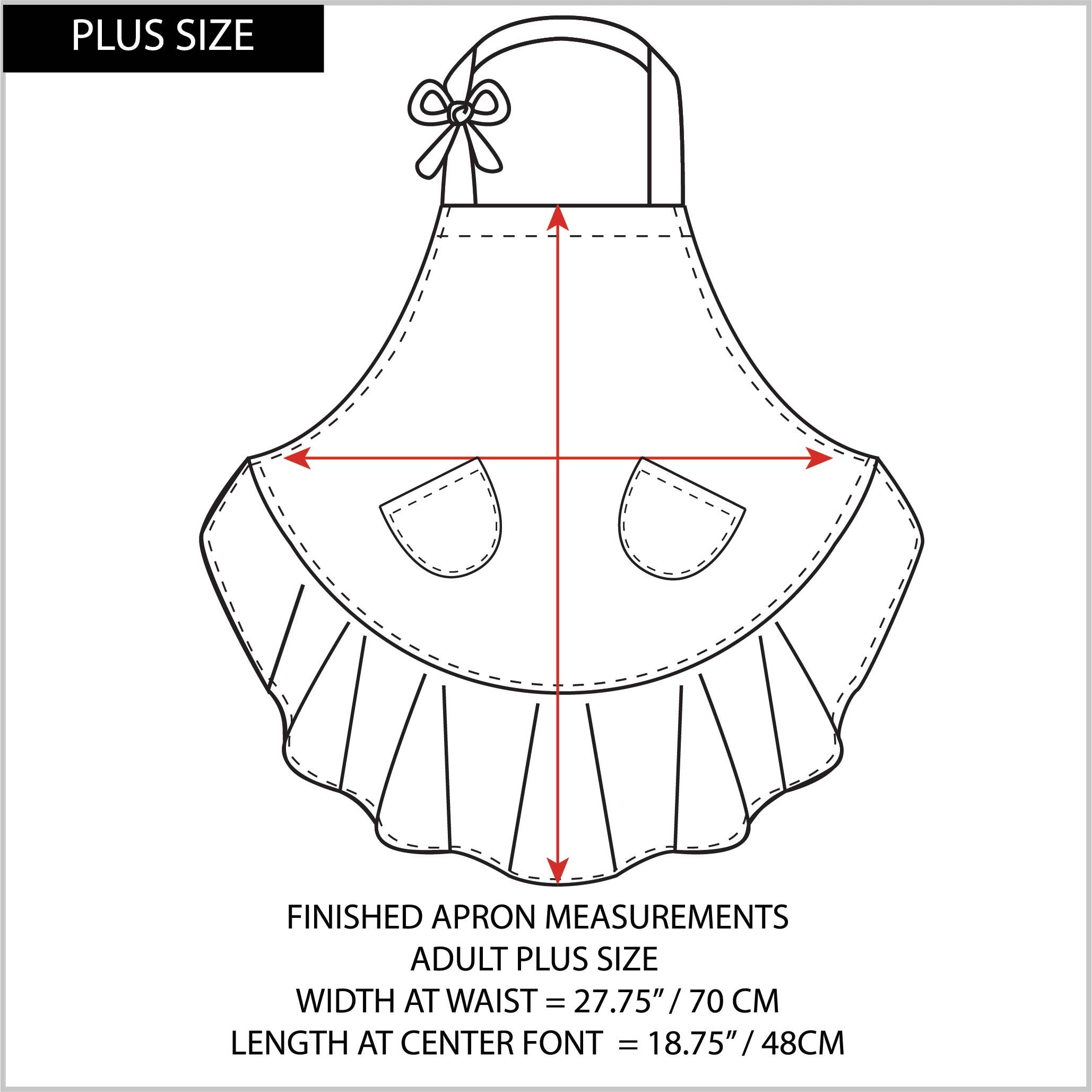 Women's Ruffled Apron | Plus Size Apron | PDF Sewing Pattern | Digital ...
