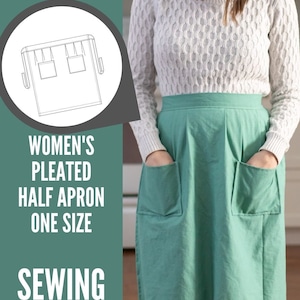 Pleated Half Apron | PDF Sewing Pattern | Digital Instant Download ...