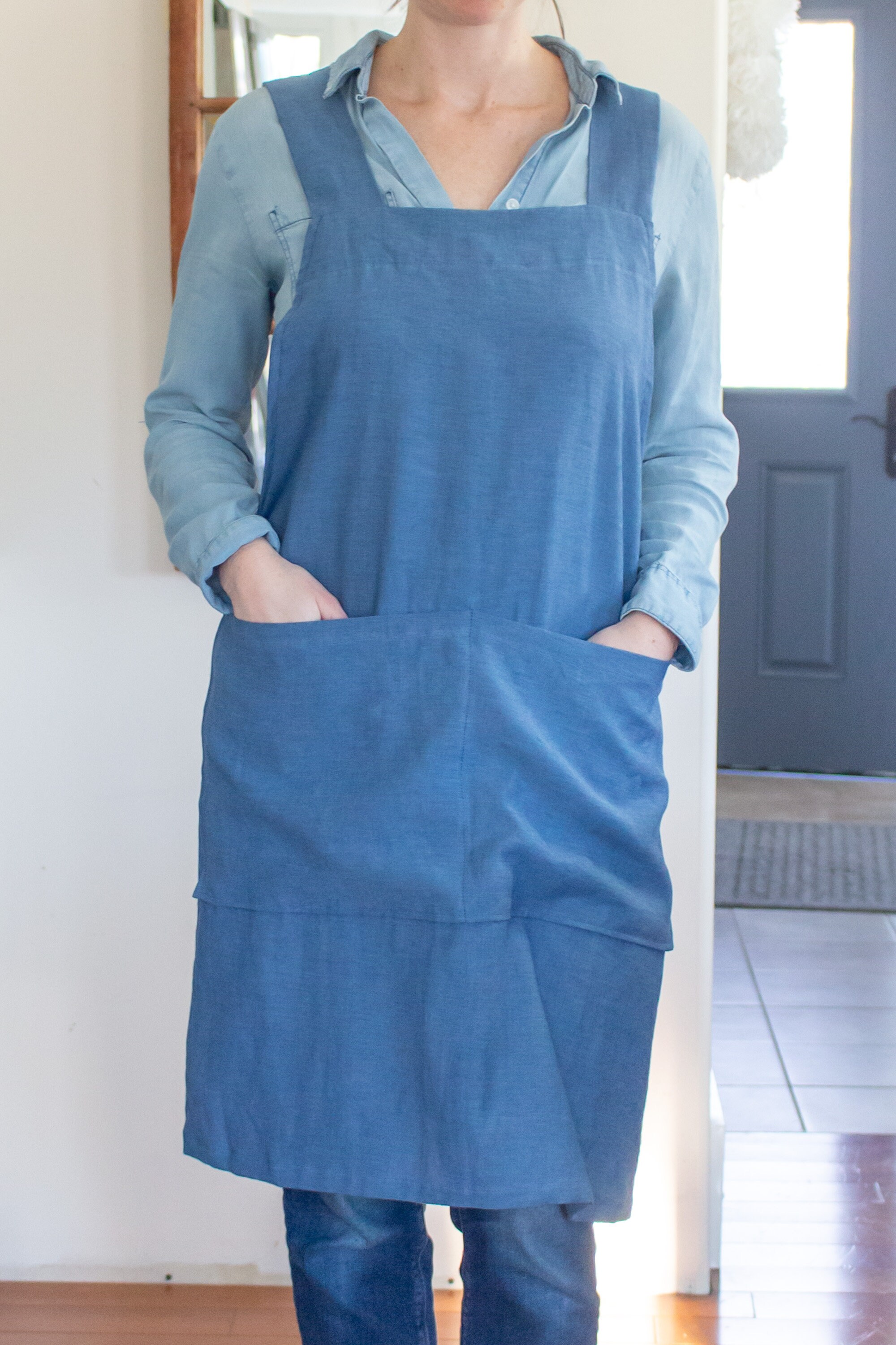 Low Cross Back Apron | PDF Sewing Pattern | Pinafore Apron | Instant ...