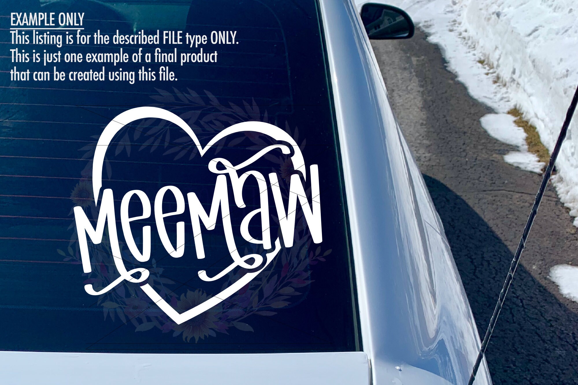 MeeMaw Heart SVG Cut File eps dxf png Instant Digital | Etsy
