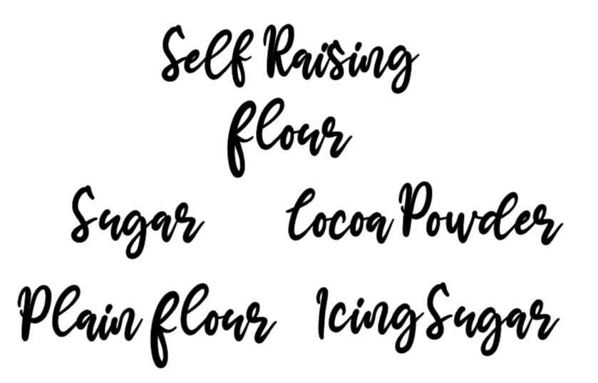 Baking Ingredient Stickers, Baking Ingredient Labels, Baking Stickers ...