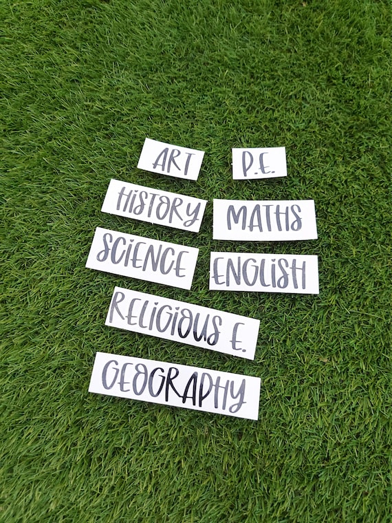 School Subject Labels Back to School Labels GCSE Subjects A - Etsy