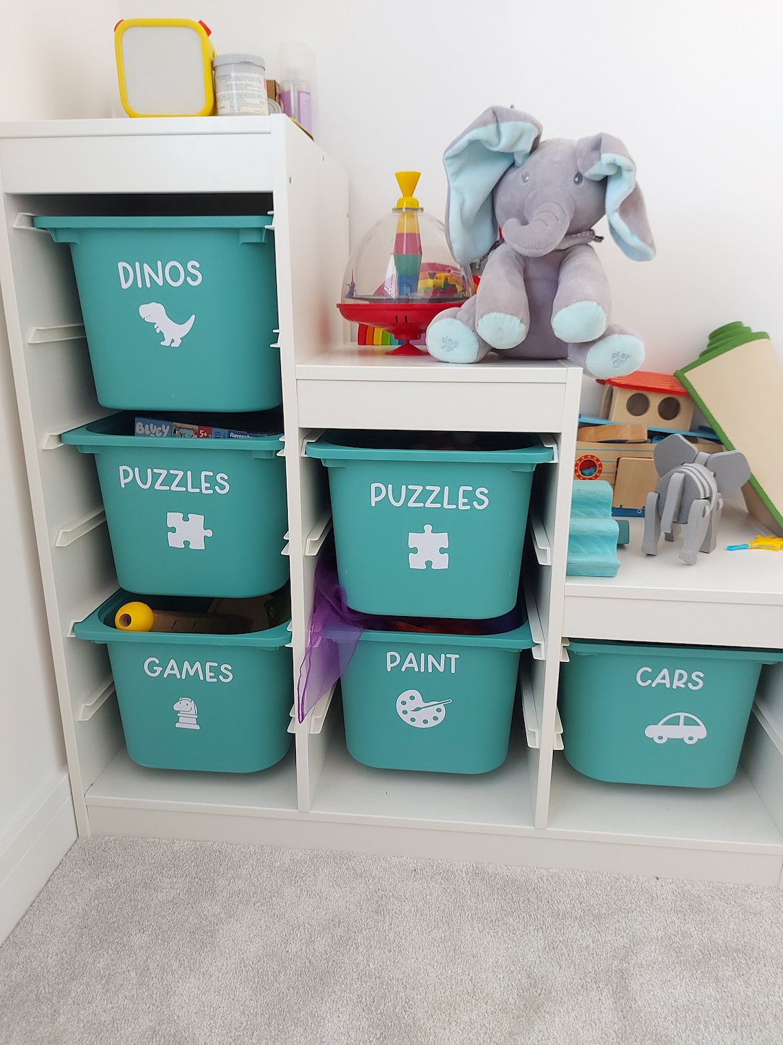 Trofast Toy Organisation Labels Stickers, Kallax Toy Box Labels, Toy ...