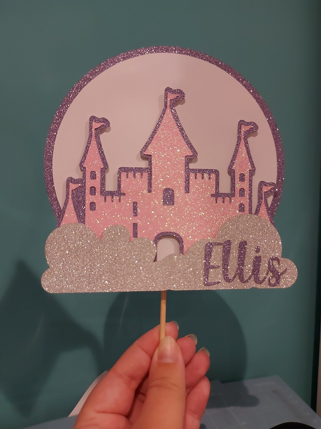 Princess Castle Topper, Disney Princess Party Cake Topper, Custom Name ...