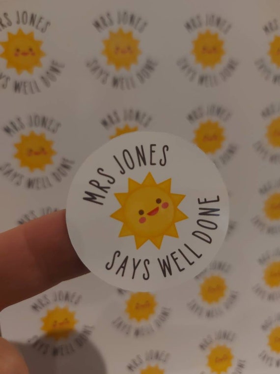 Custom Teachers Reward Well Done Class Stickers Reward - Etsy