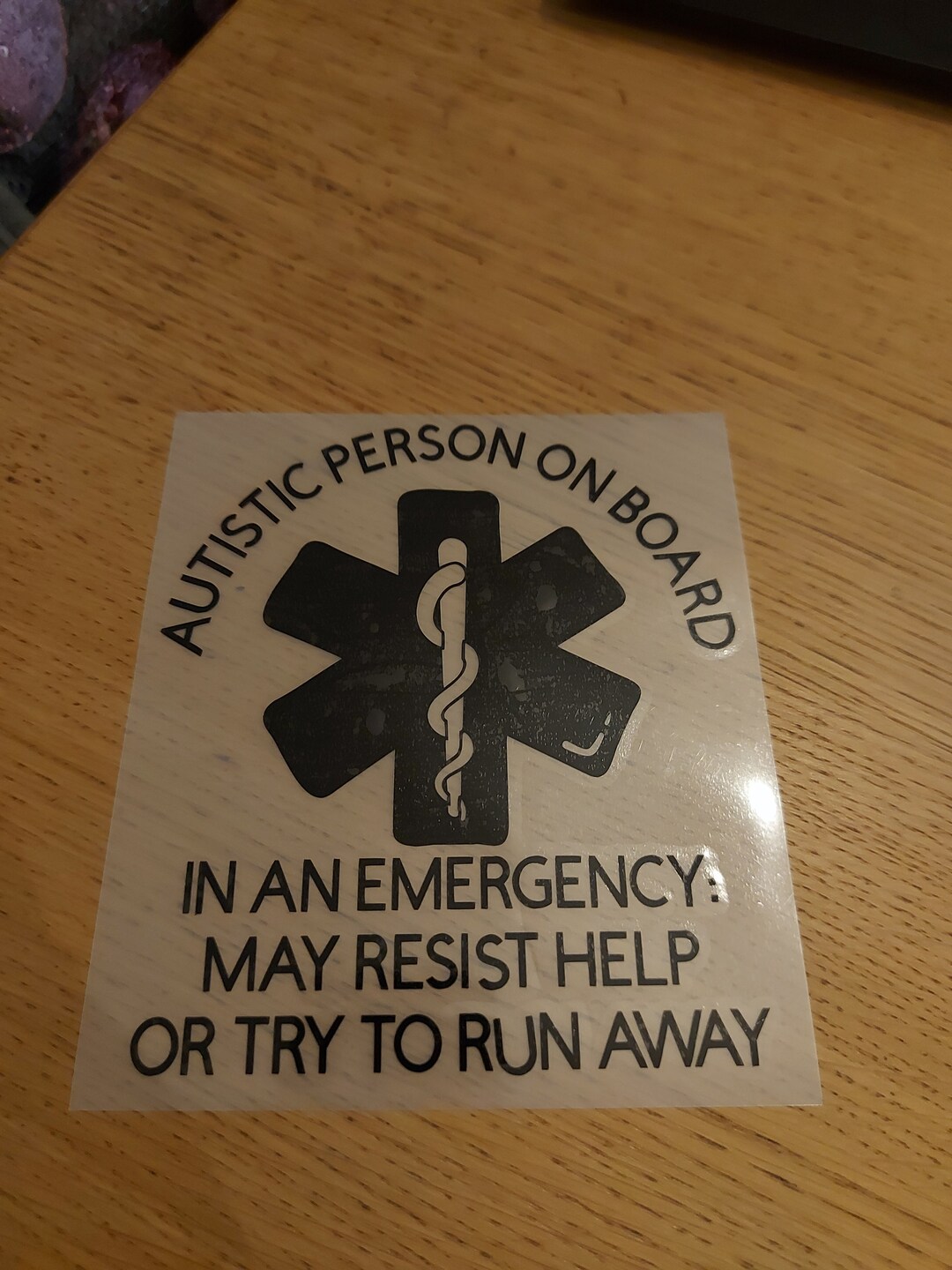 Autism Awareness Car Sticker, Autism Car Label, Autistic Person on ...