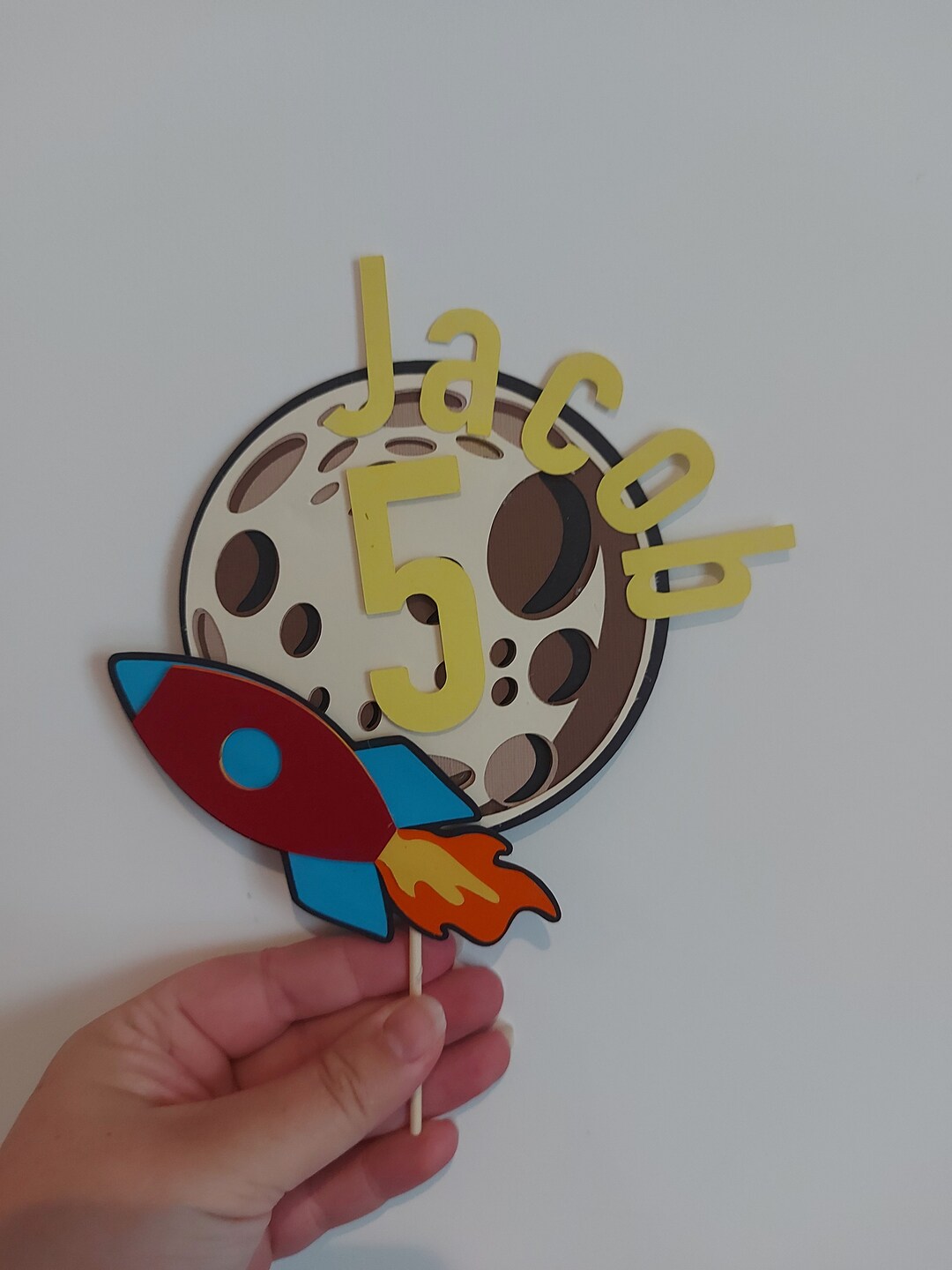 Rocket Cake Topper, Space Cake Topper, Rocket Astronaut Cake Topper ...