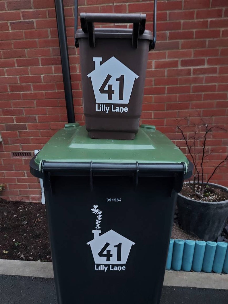 Custom Wheelie Bin Sticker, Wheelie Bin Sticker, Wheelie Bin Label ...
