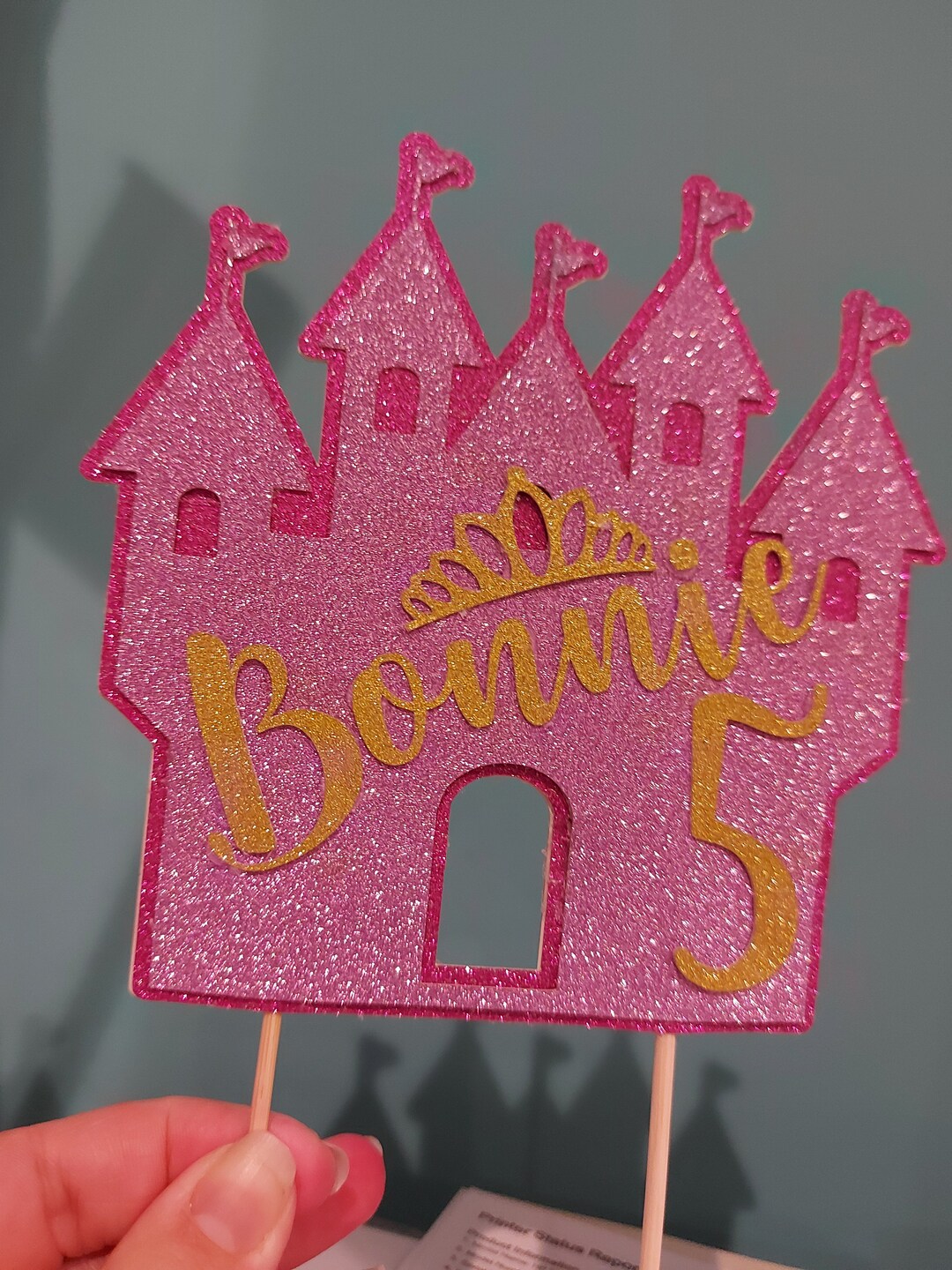 Princess Castle Cake Topper, Disney Princess Party, Pink Cake, Custom ...