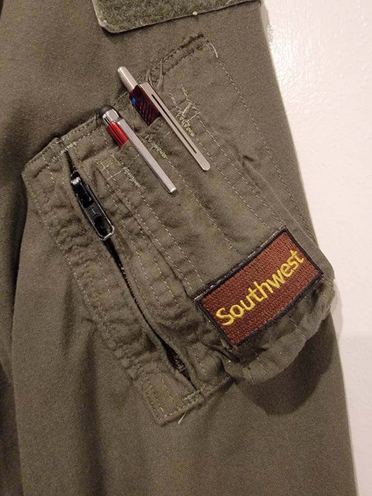 Southwest Flight Suit Pencil Tab Patch (2 Inch by 1 Inch With Velcro ...