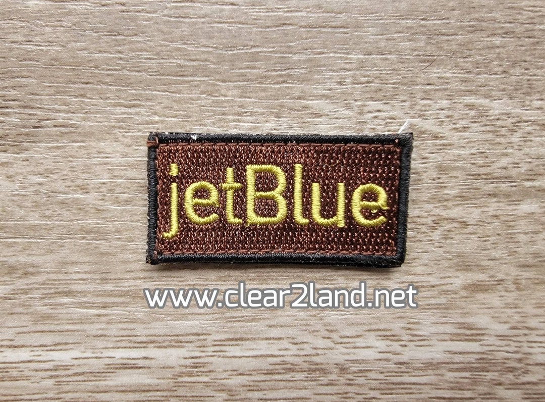 Jet Blue Flight Suit Pencil Tab Patch (2 Inch by 1 Inch With Velcro ...