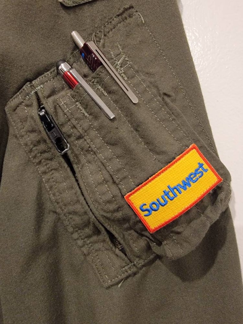 Southwest Flight Suit Pencil Tab Patch (2 Inch by 1 Inch With Velcro ...