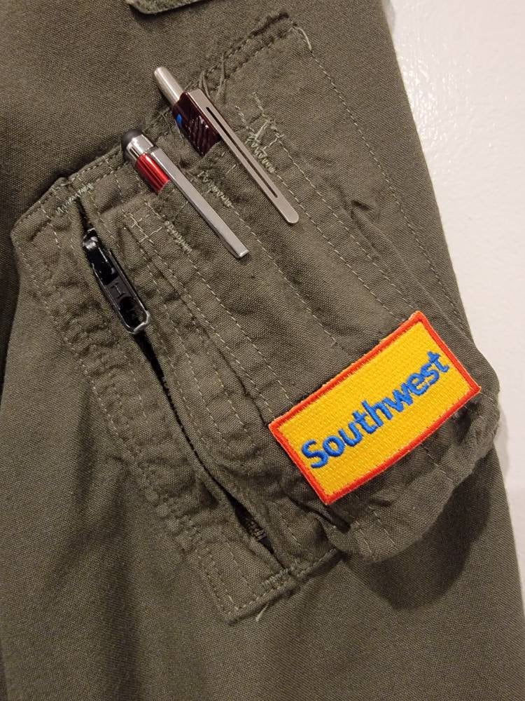 Southwest Flight Suit Pencil Tab Patch (2 Inch by 1 Inch With Velcro ...