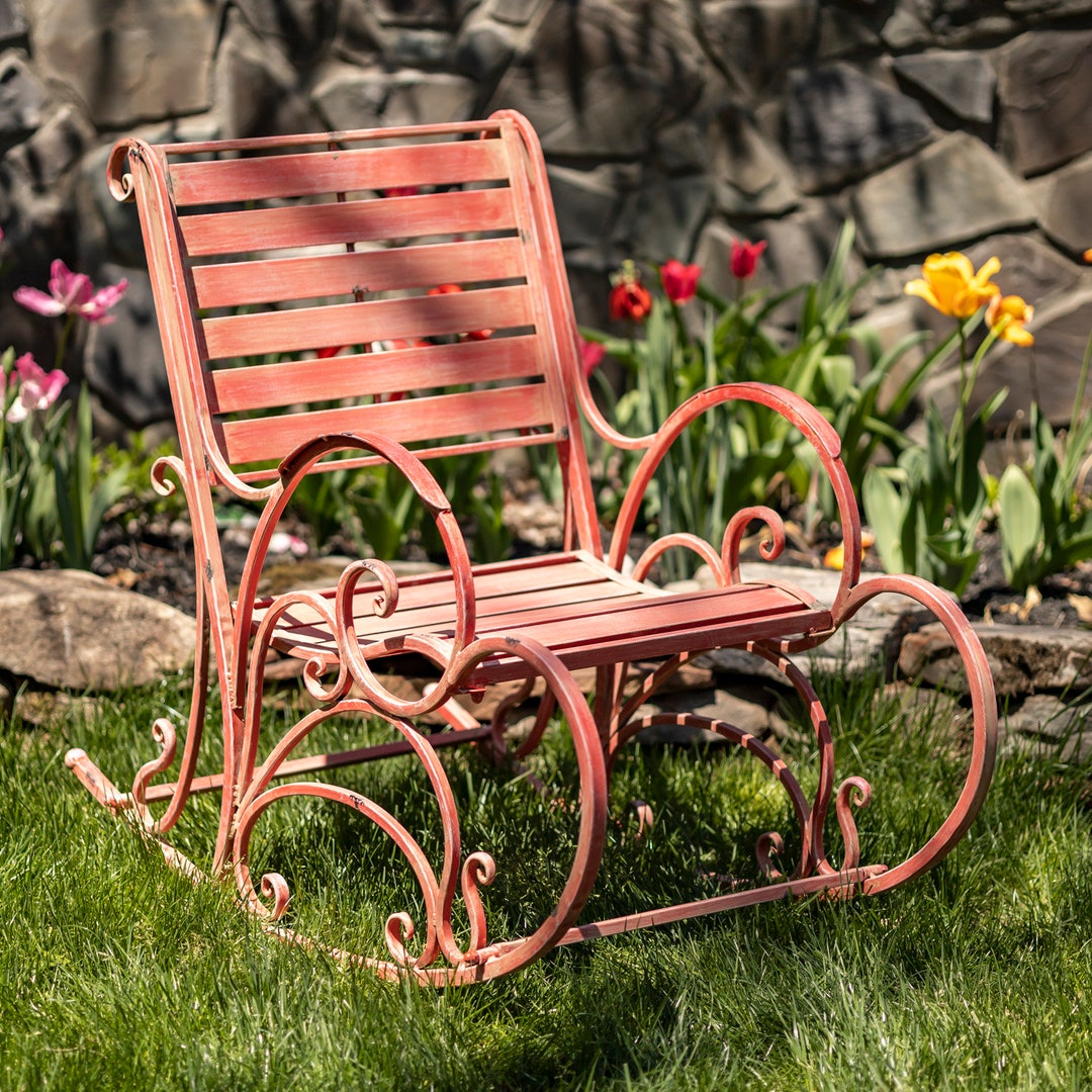 Iron Rocking Chairs - 3 Color Options - Etsy