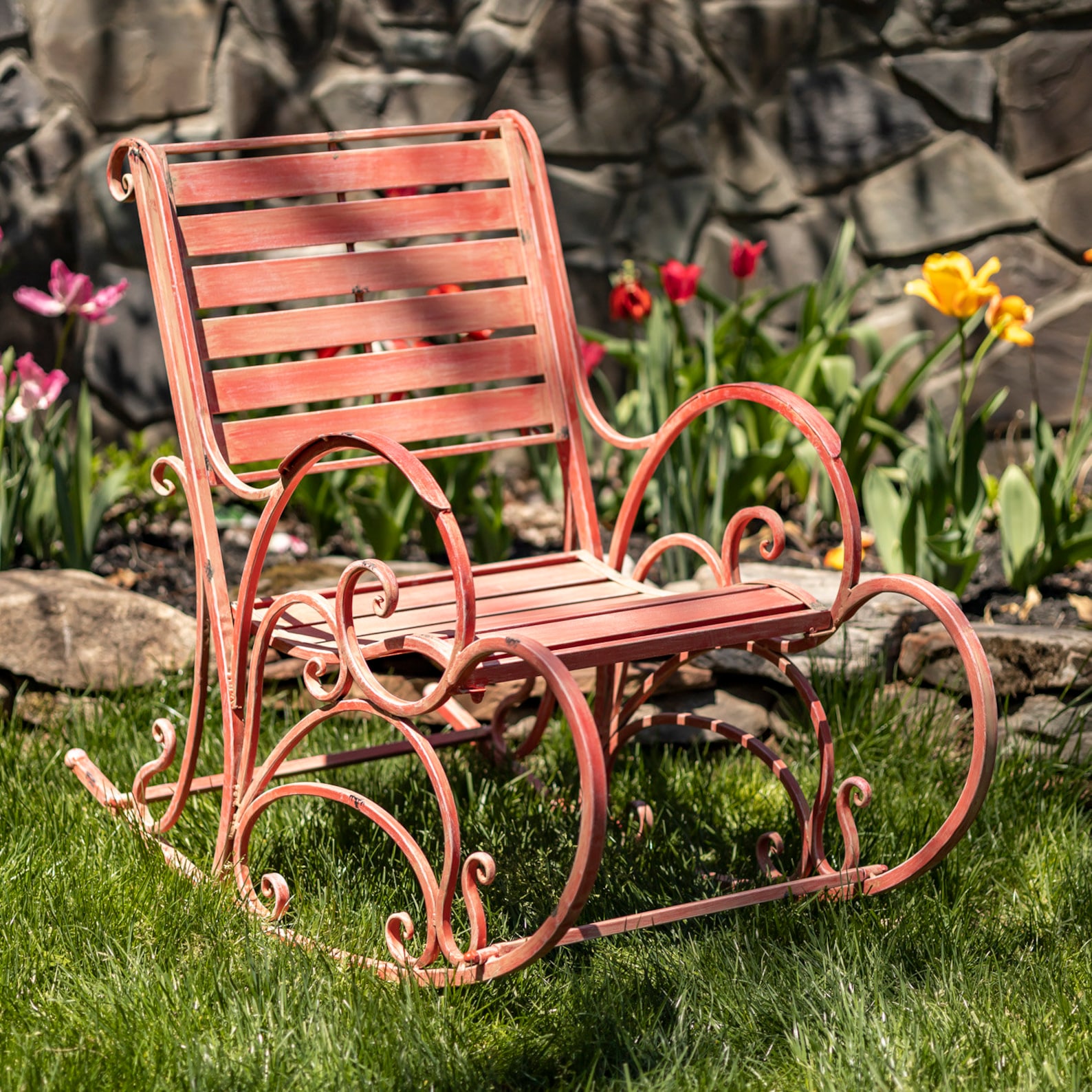 Iron Rocking Chairs 3 Color Options - Etsy