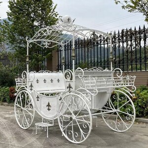 Large Parisian Style Iron Carriage With Planters "antoinette" - Etsy