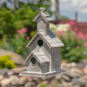 Hanging Galvanized Birdhouses- 6 Styles Available - Etsy