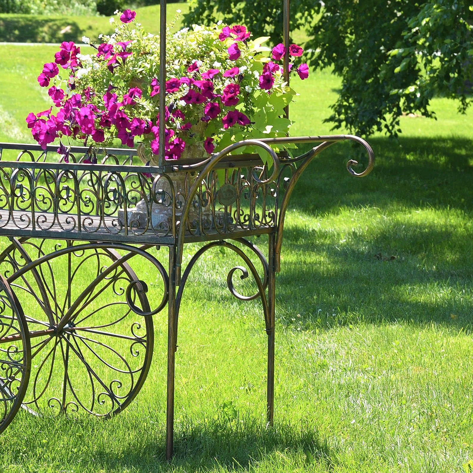 Large Iron Flower Cart - Etsy