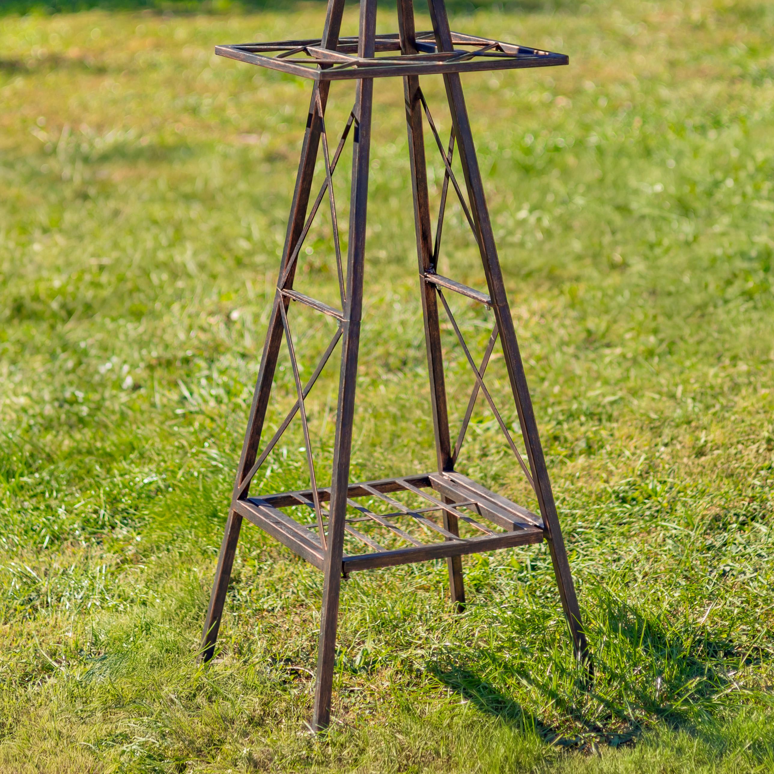 59.8" Tall Iron Windmill With Dog Chasing Rabbit on Weather Vane - Etsy