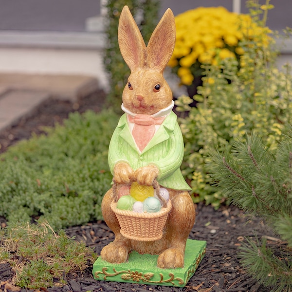 Rabbit Garden Statue - Etsy