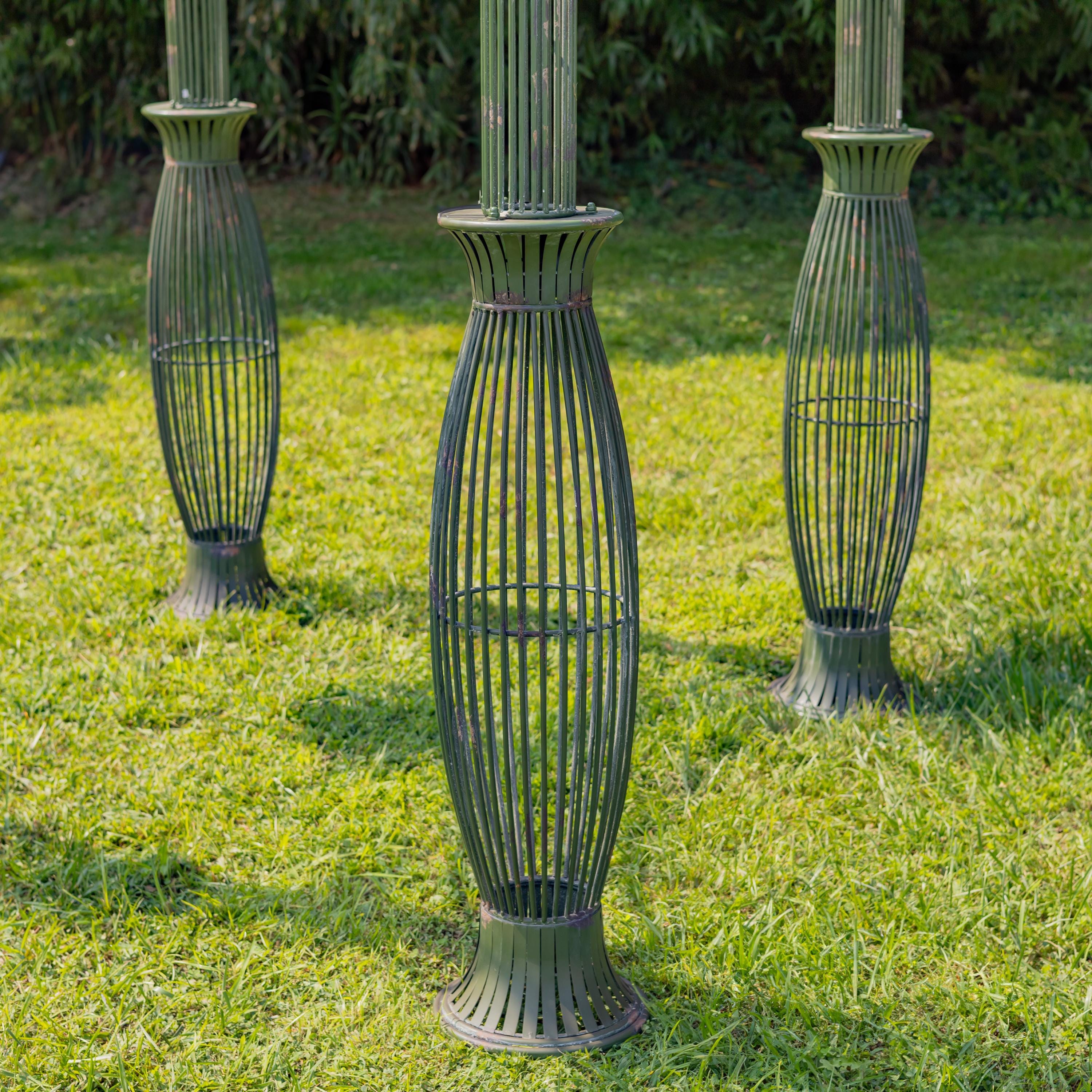13ft. Tall Round Metal Garden Gazebo in Antique Finish "bella Rosa" - Etsy