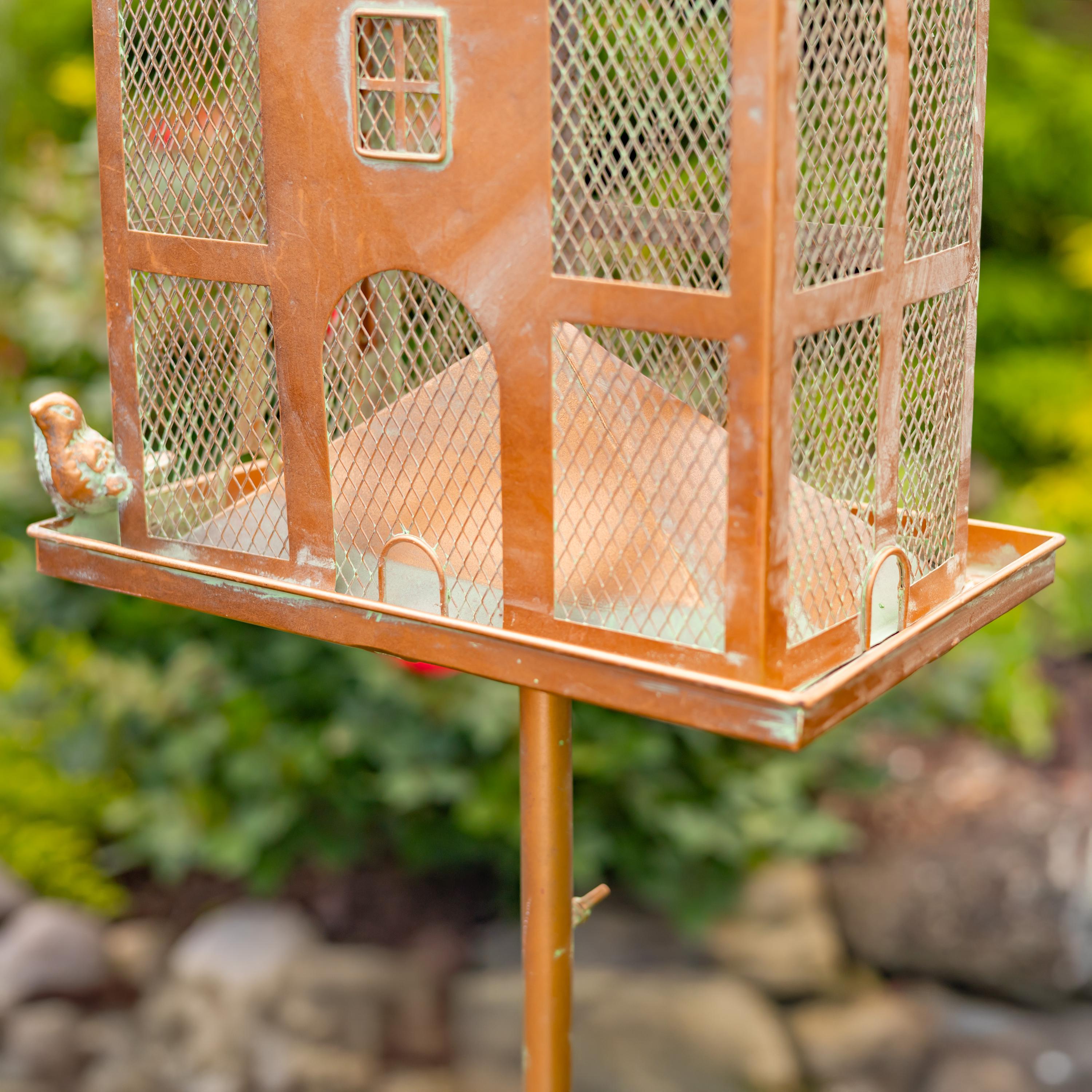 85" Tall Colonial Home Iron Birdfeeder Stake "ivyland" - Etsy