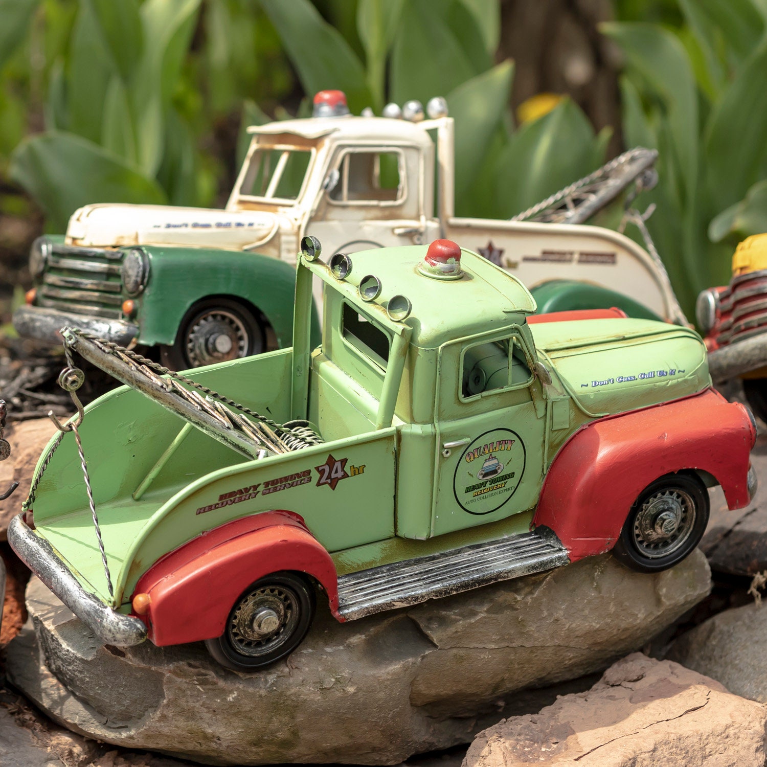 Vintage Style Iron Tow Trucks - Etsy