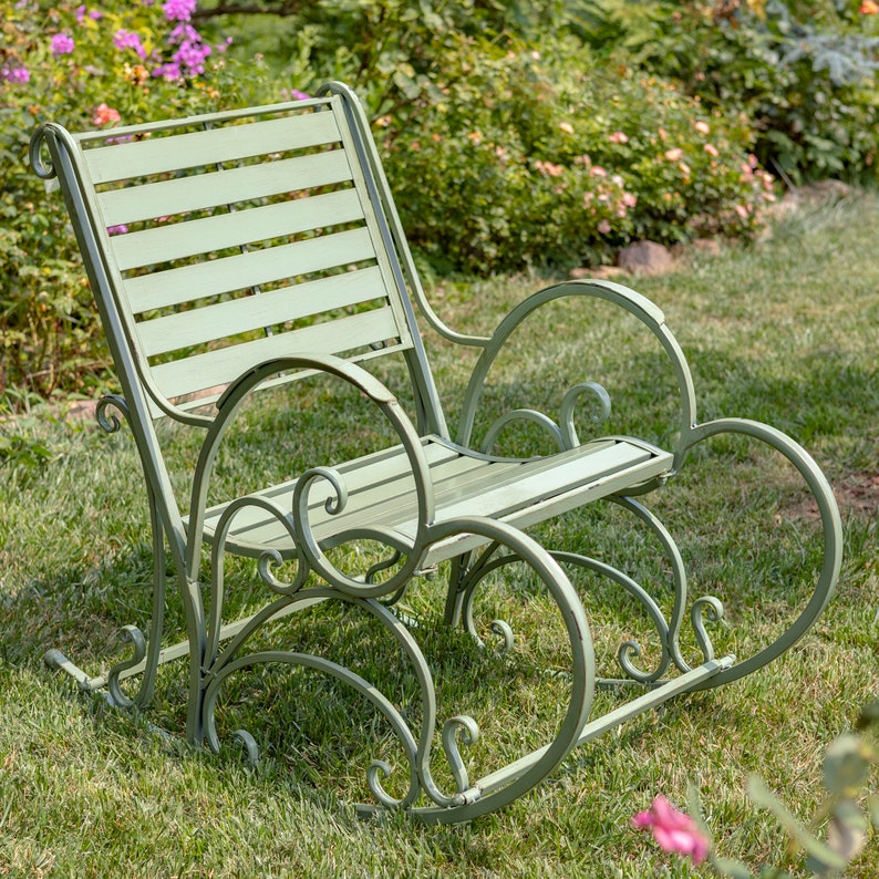 Iron Rocking Chairs - 3 Color Options - Etsy