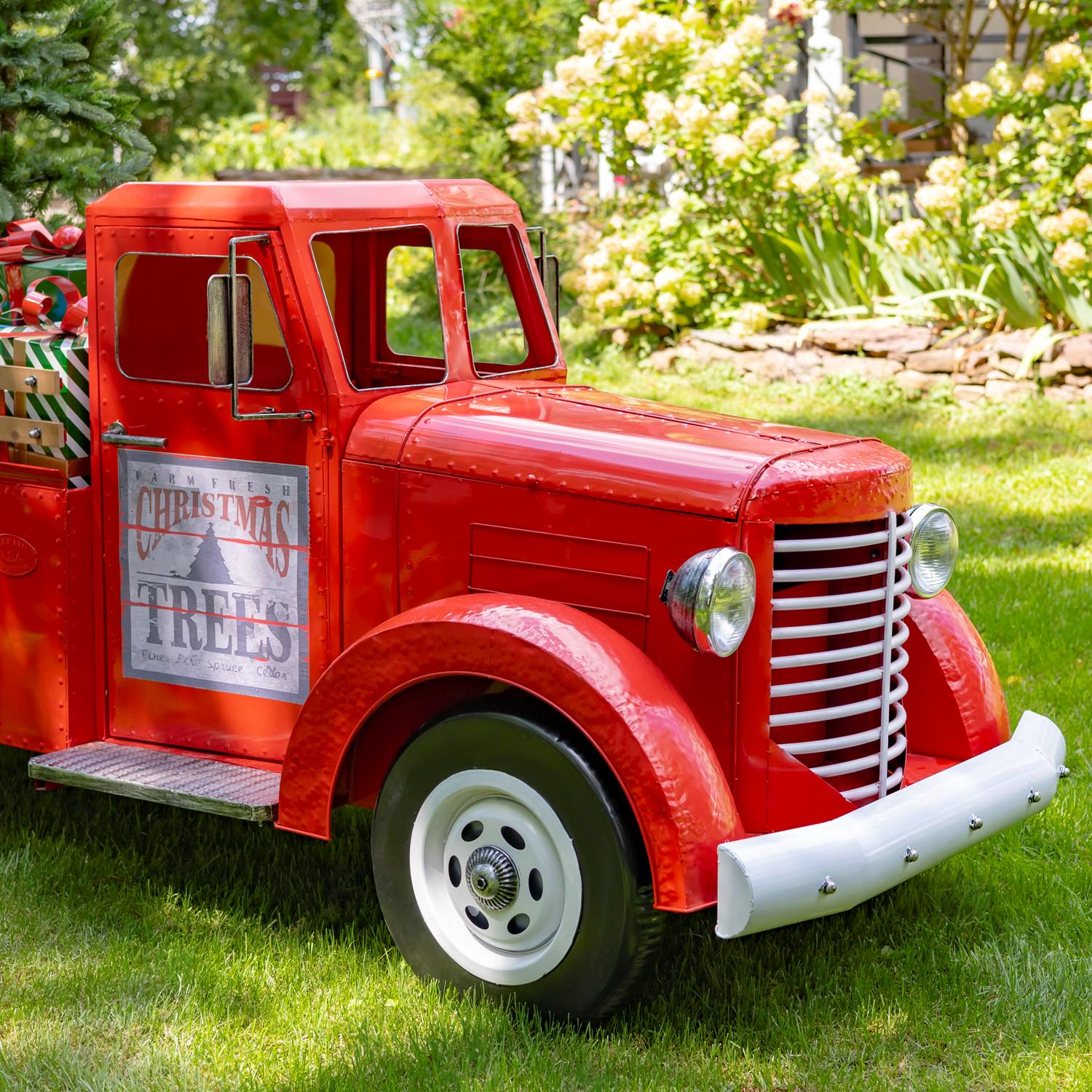 Extra Large Red Metal Truck