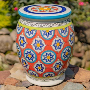 17.75" Tall Ceramic Stools in Multi Color Options - Etsy