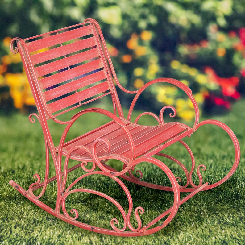 Iron Rocking Chairs - 3 Color Options - Etsy