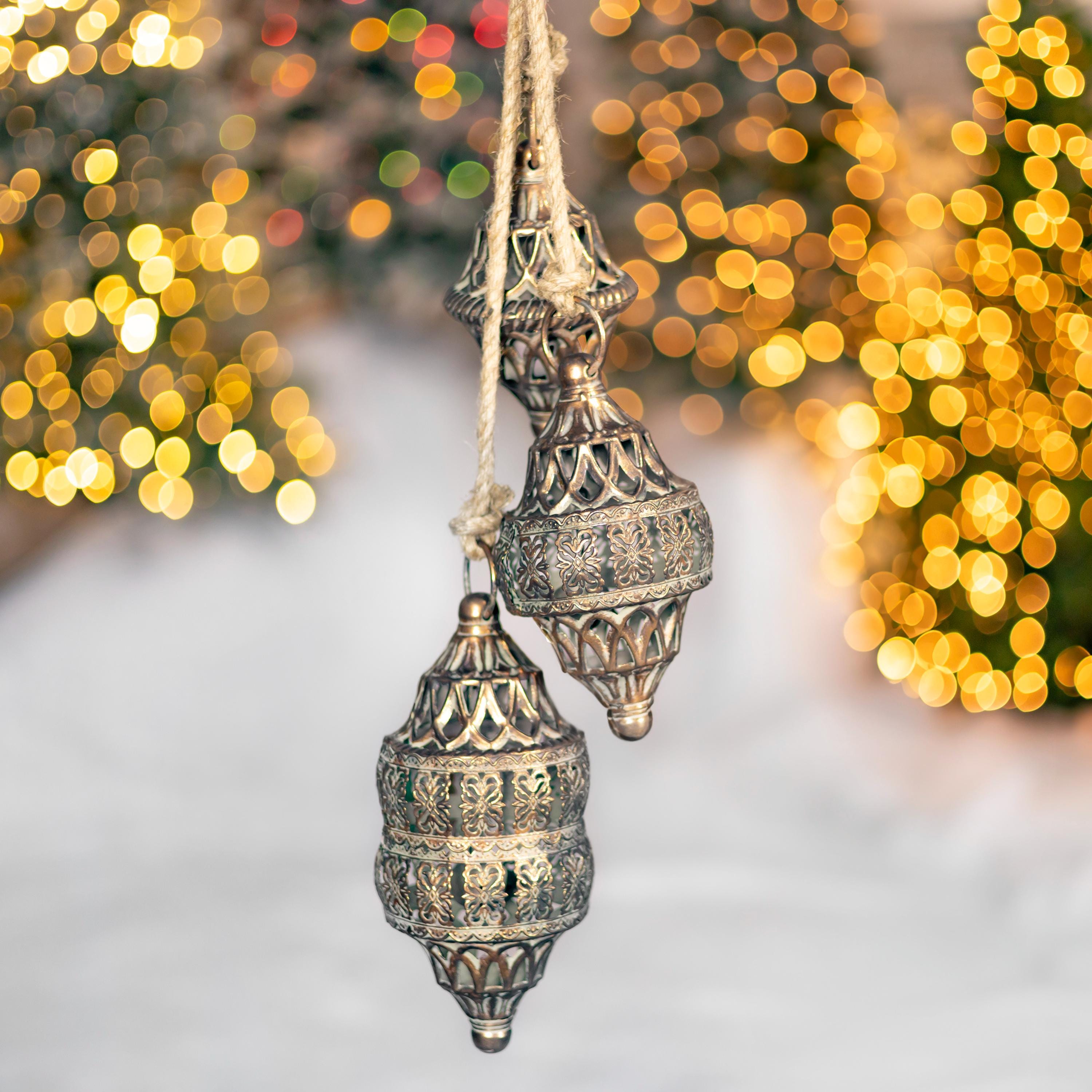 Hanging Three-piece Iron Bell Cluster Decorations "blanfordia Gold" - Etsy
