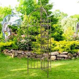 Paris 1968 - 7.7ft Tall Three Wall Iron Trellis With Fleur-de-lis ...