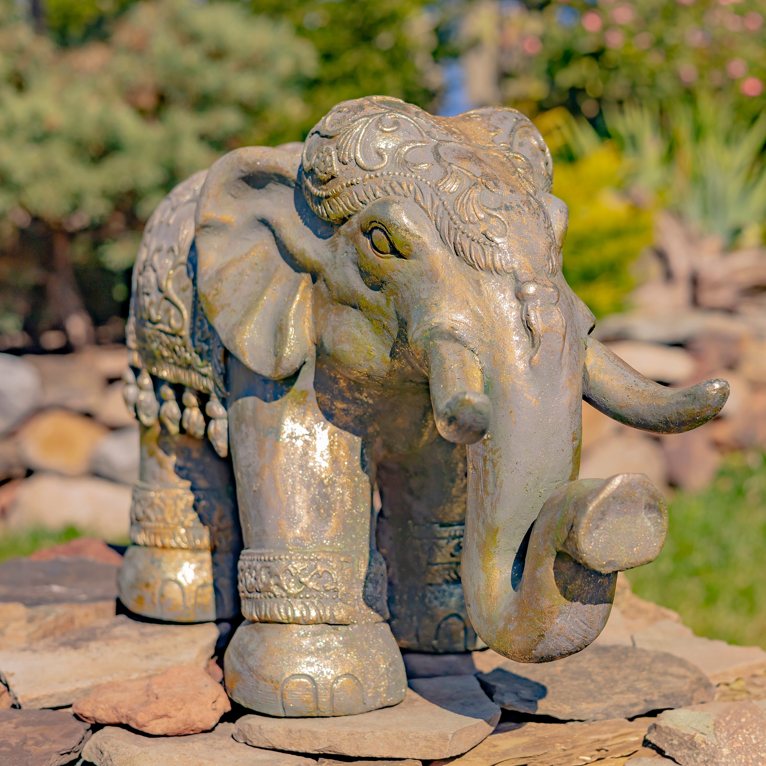 Magnesium Boho Elephant Statue - Etsy