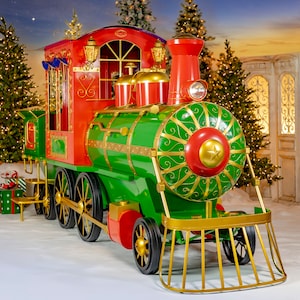 X-large Metal Christmas Train Commercial Decoration - Etsy