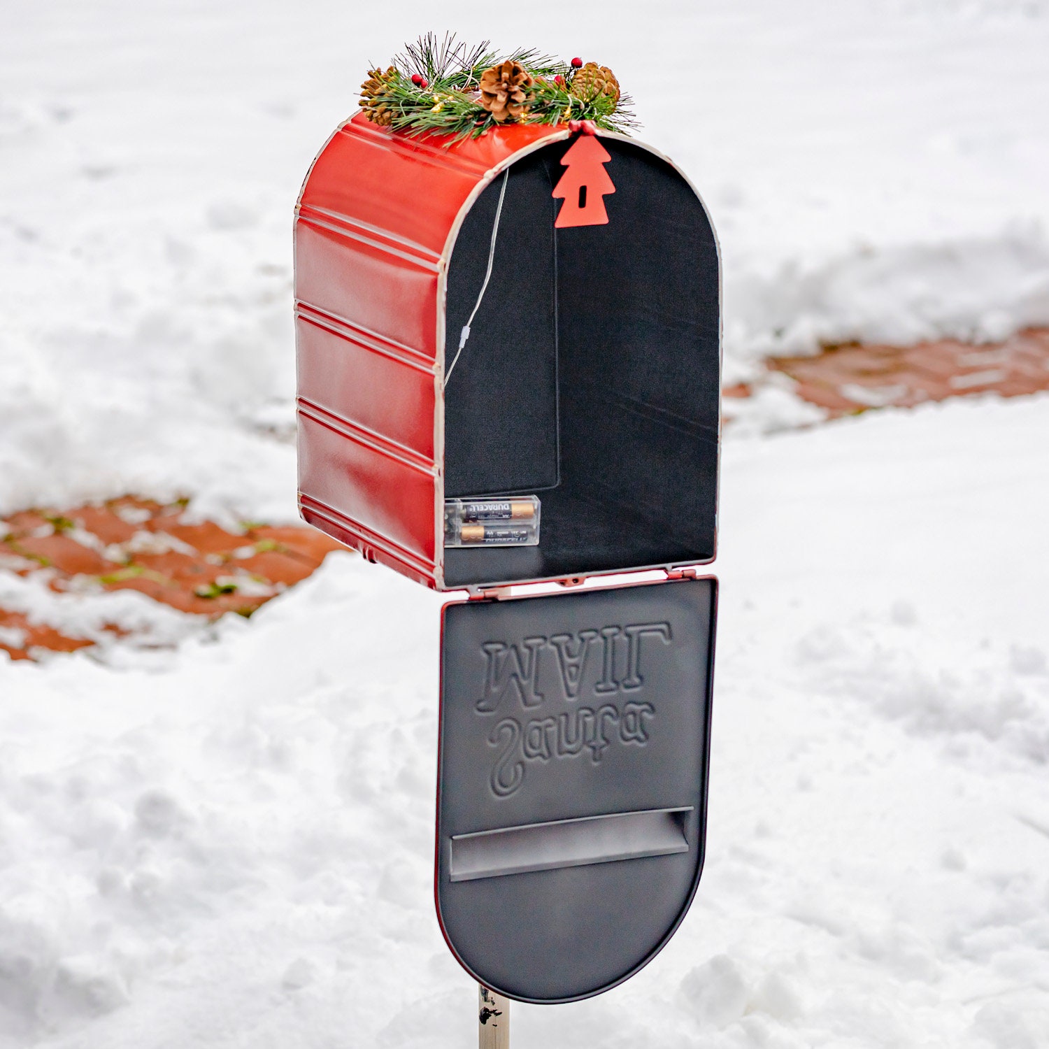Standing "santa's Mail" Christmas Mailbox- Red or White - Etsy