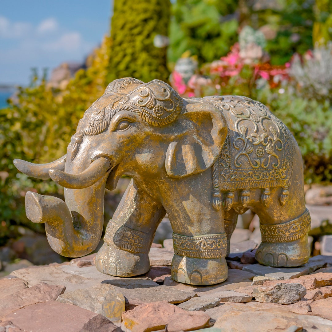 Magnesium Boho Elephant Statue - Etsy