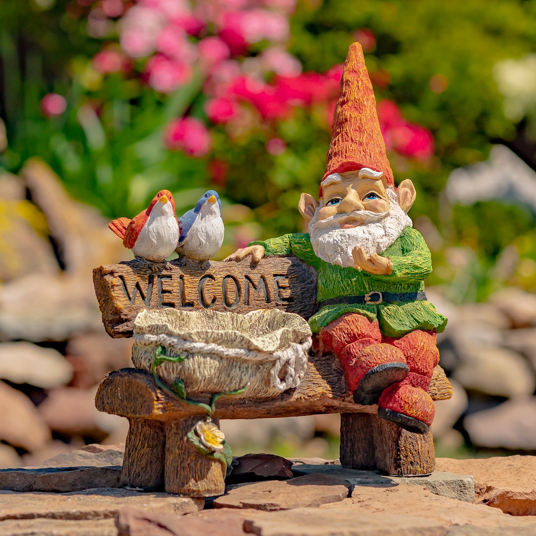 Classic Spring Gnome Garden Statue in Assorted Styles - Etsy